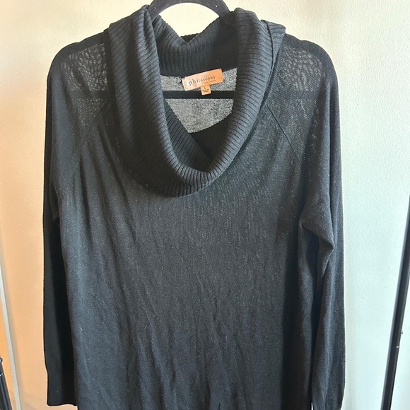 Philosophy | Dresses | Philosophy Black Knit Wide Turtleneck Dress ...